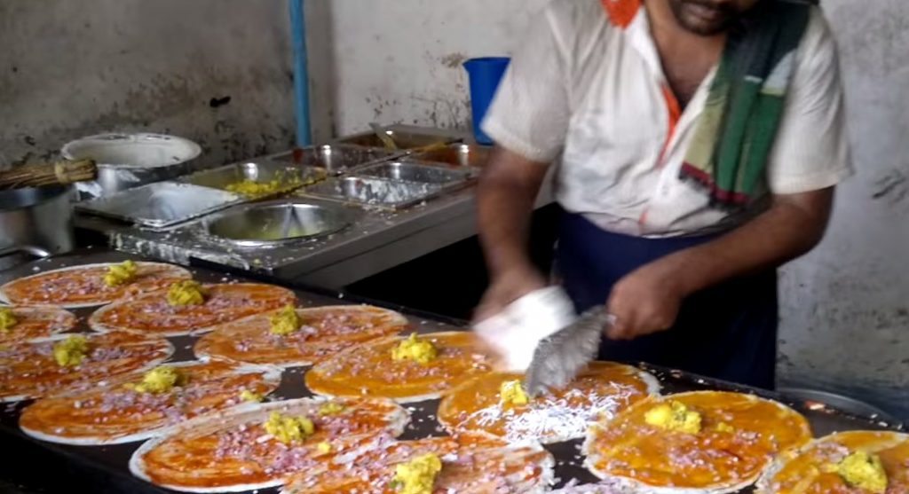 Dosa King - 14 Dosas in 5 Minutes : How to make Dosa ? Indian street ...